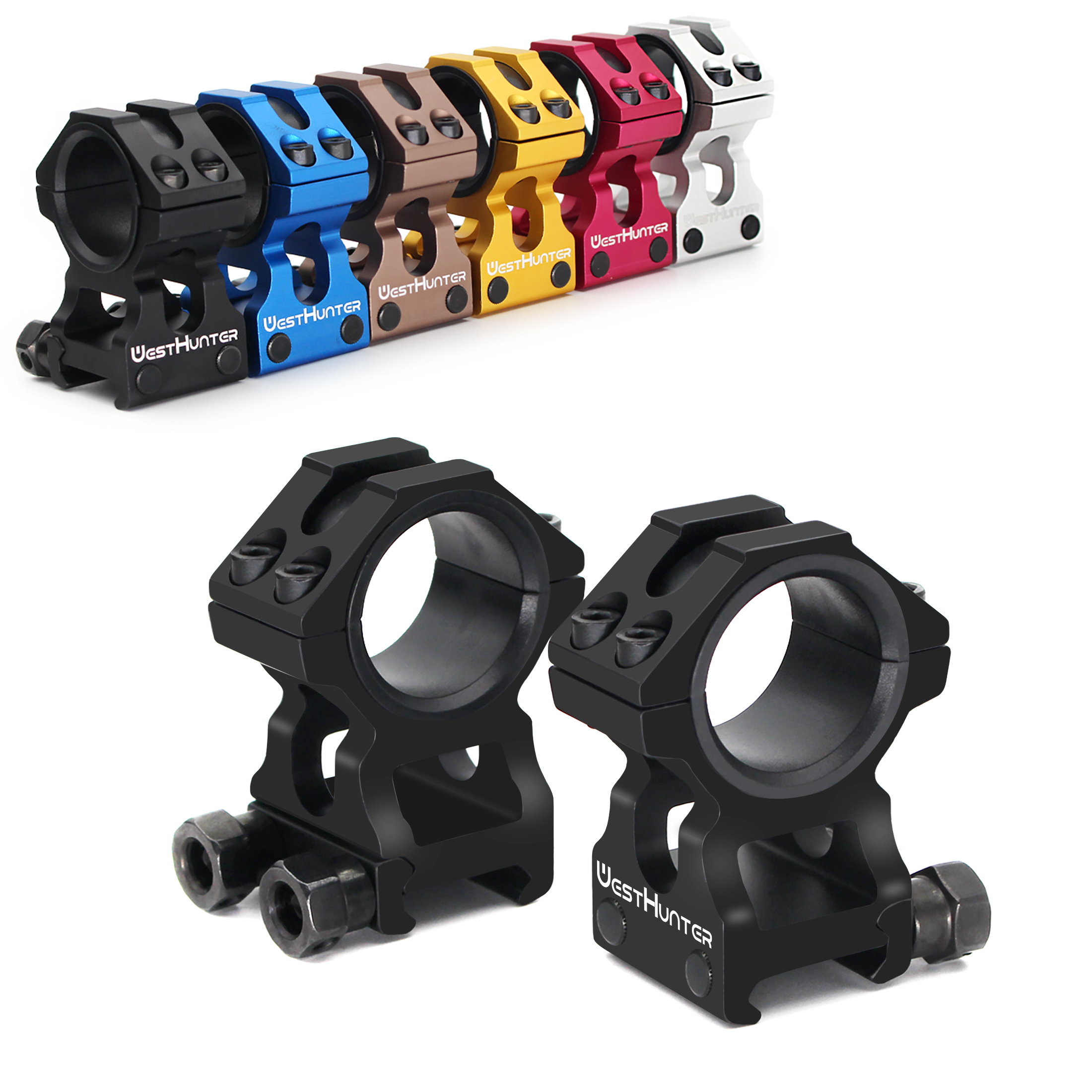 WestHunter WH5095C Picatinny Scope Rings, 1 in/30mm | High Profile ...