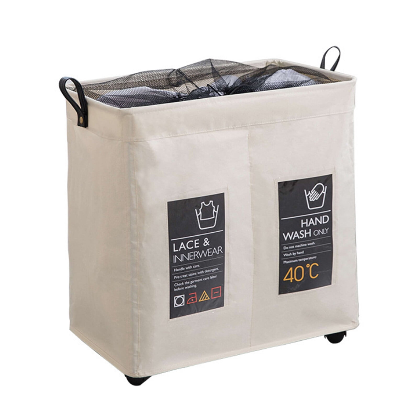 Click here for Yeacher Rolling Slim Laundry Basket 2 Compartments... prices