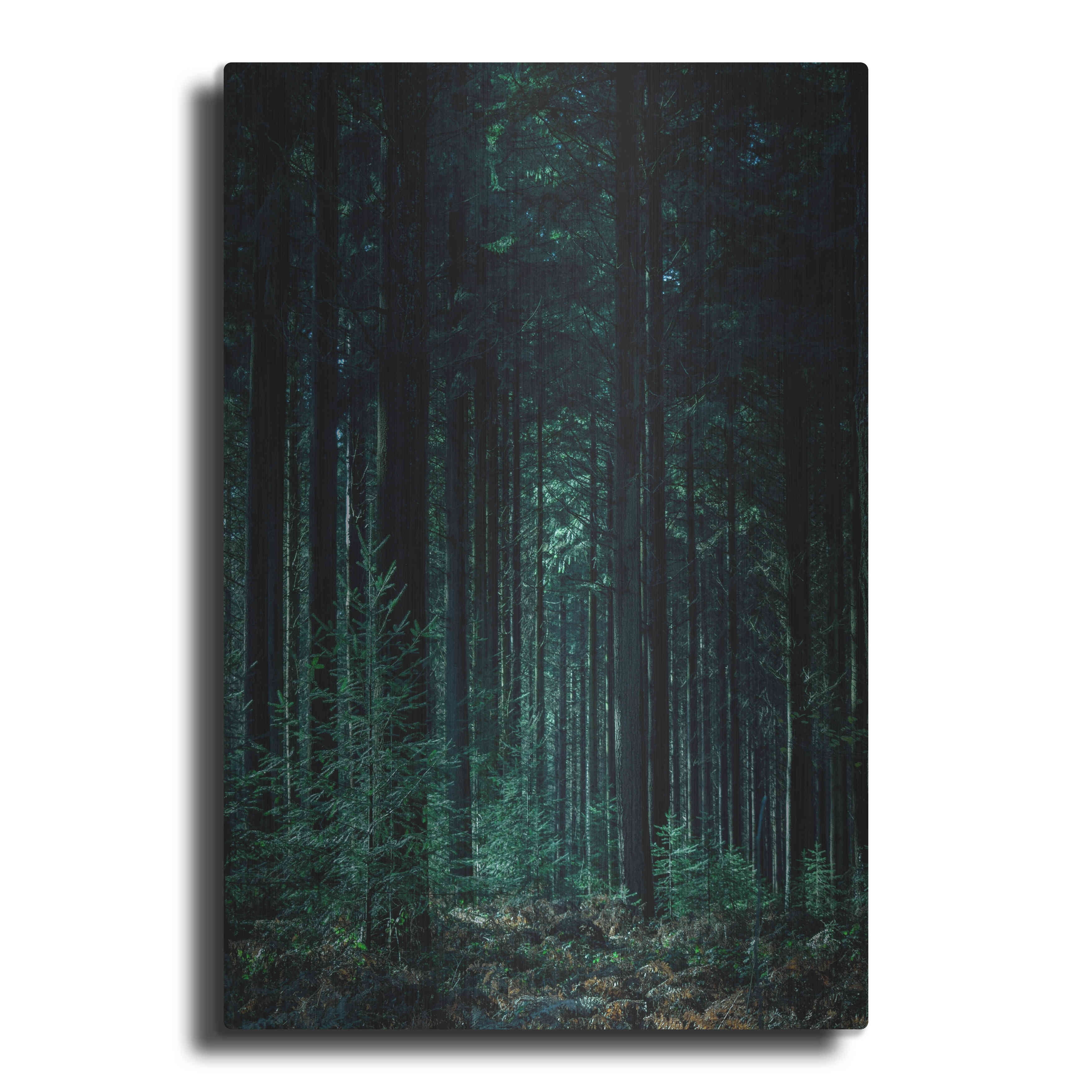 Luxe Metal Art 'Deep Green' by Design Fabrikken, Metal Wall Art, 24"x36 ...