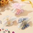 3Pcs 3 Colors PS Plastic & Polyester & Iron Claw Hair Clips for Women ...