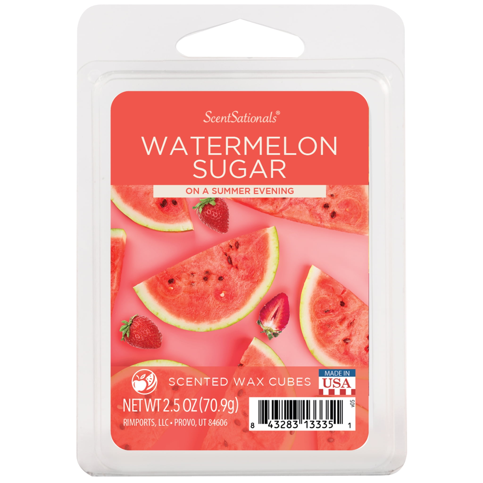 Watermelon Sugar Scented Wax Melts, ScentSationals, 2.5 oz (1-Pack ...