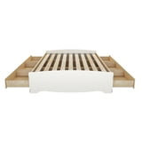 Prepac Queen Mate's Platform Storage Bed with 6 Drawers, White ...