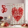 Hello Valentine Shower Curtain, 48" x 72", Red and Pink Love Heart ...