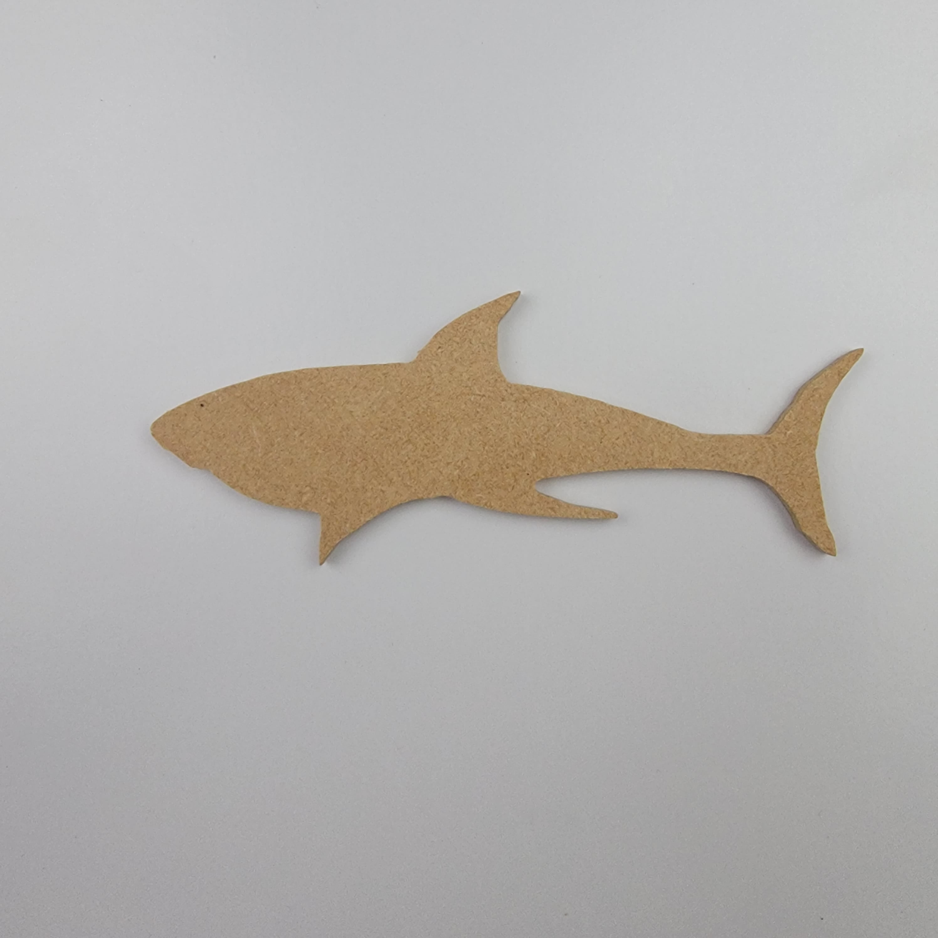 7"Shark, Unfinished Wood Art Shape by Wooden Craft Cutouts, 1-4 ...