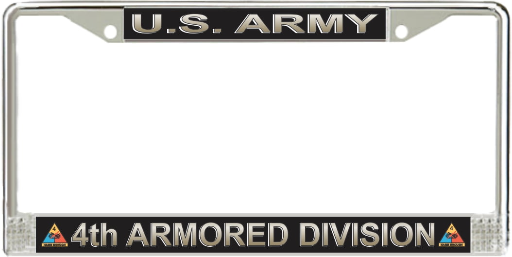 U.S. Army 4th Armored Division License Plate Frame - Walmart.com