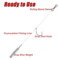 Dr.Fish 10 Pack Drop Shot Rig Bass Fishing Rig Snelled Hook Leader Line ...