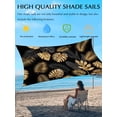 Black Gold Leaf Sun Shade Sail 8'X10' Modern Luxury Gold Black Tropical ...