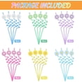 24 pieces plastic flower straws wholesale reusable fun daisy straws ...