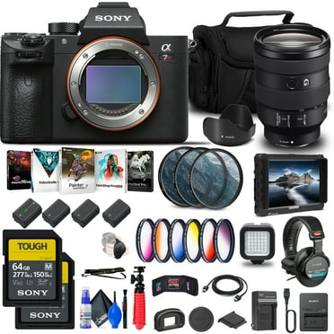 Sony a7 IV Mirrorless Camera + Sony FE 24-70mm Lens + 64GB Card Bundle ...