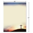 Sun Setting Cross Letter Paper - Set of 25 Religious Easter stationery ...