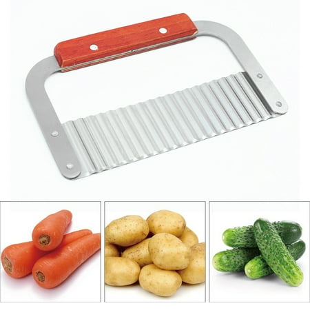 Wavy Crinkle Cutting Tool Serrator Salad Chopping Knife and Vegetable ...