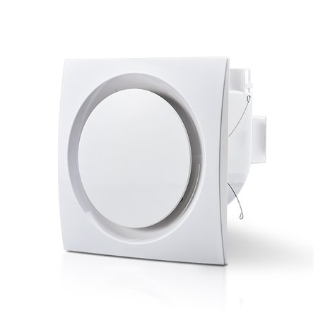 Houkiper Square Ventilator White Automatic Ceiling Exhaust Fan ...