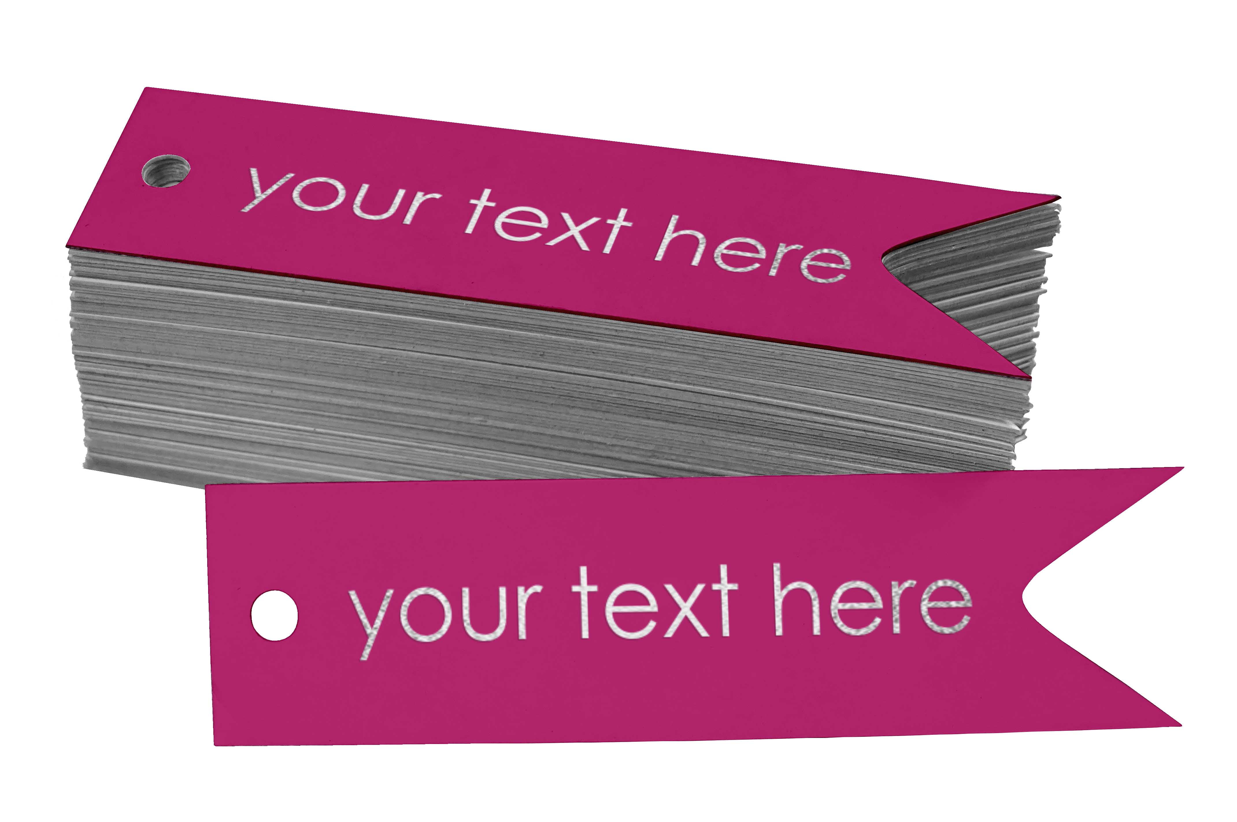 Darling Souvenir Silver Foil Personalized Paper Hang Tags Your Text ...