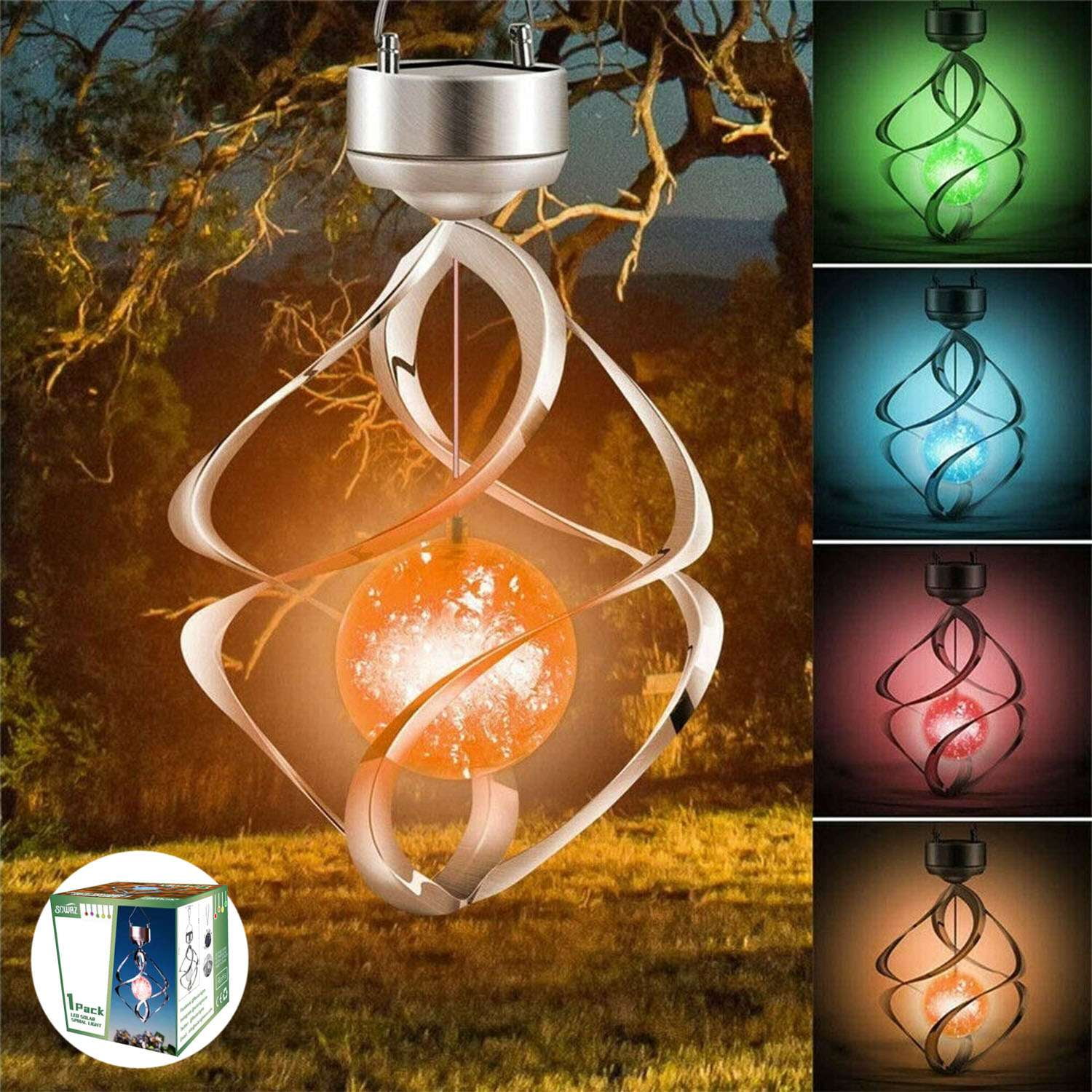 Click here for Sowaz Led Solar Revolving Wind Chimes Hanging Spir... prices