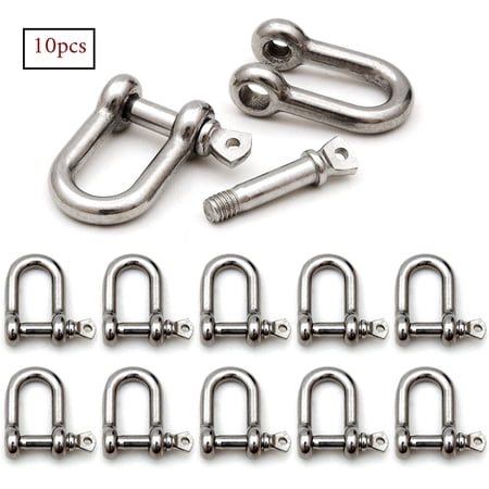 Set Of 10 Steel Shackles For Bracelets, Cords Etc, 26Mm X 16Mm ...