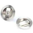 Pocket Door Lock with Keys Privacy Round Sliding Door Pull Replace ...