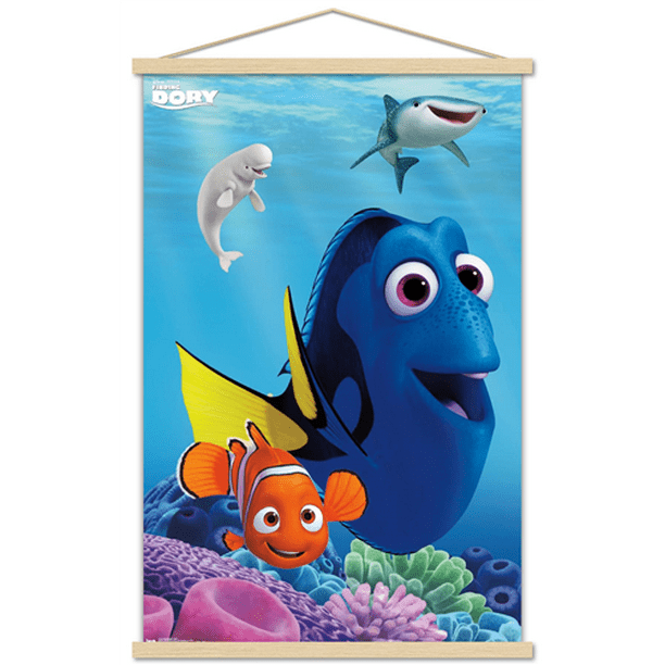 Disney Pixar Finding Dory - Dory Wall Poster with Magnetic Frame, 22. ...