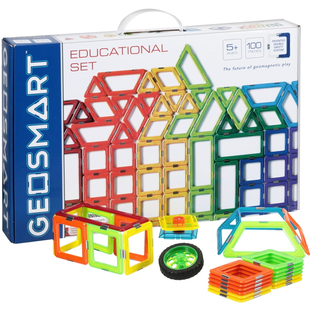 GeoSmart Education Set 100 Piece GeoMagnetic STEM Construction Kit ...