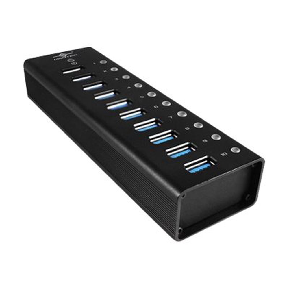Vantec UGT-AH100U3 Aluminum USB 3.0 10-Port Hub, Black - Walmart.com ...