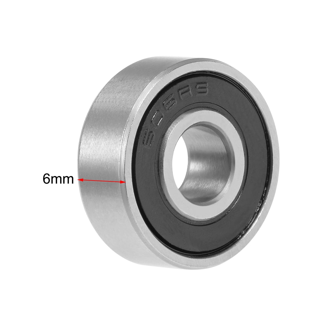 606-2RS Deep Groove Ball Bearing 6x17x6mm Double Sealed Chrome Bearings ...