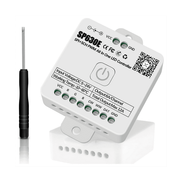Symkmb SP630E Bluetooh LED Controller Support PWM Single Color CCT RGB ...
