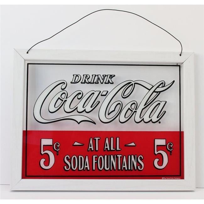 Coca Cola 9460684 13 x 10 in. English Drink Window Art Sign Glass ...