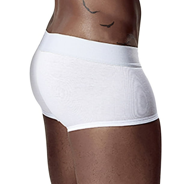 Mens Underpants Adult Male Men under Garments Underwear Fashion Pant Men s Sexy Solid Underpants Shorts Knickers Boxers Men s underwear Clothes White XL Walmart