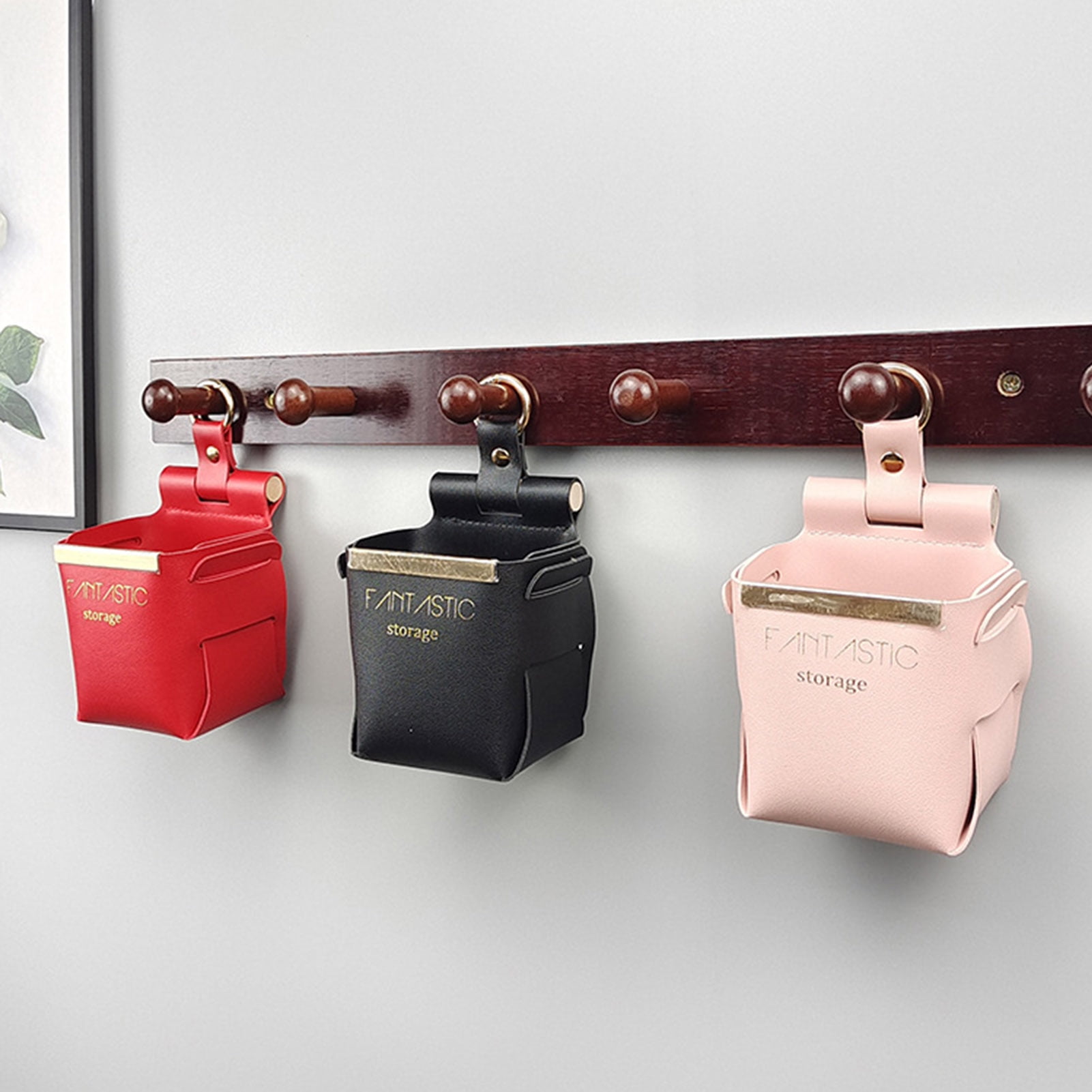 Visland PU Leather Storage Box Detachable Folding Desktop Storage Box ...