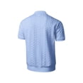 Antinious Men Solid Collar Texture Short Sleeve Breathable Work T ...