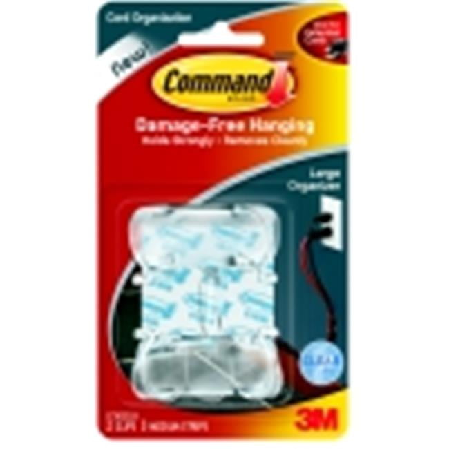 Command Large Clear Cord Clip With 3 Adhesive Strips, Pack 2 - Walmart.com