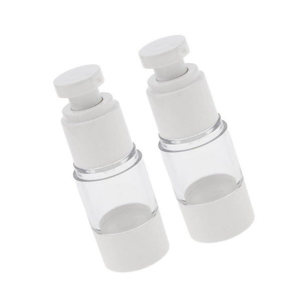 2x Sterile Airless Pump Bottle Refillable Container Refillable Lotions ...