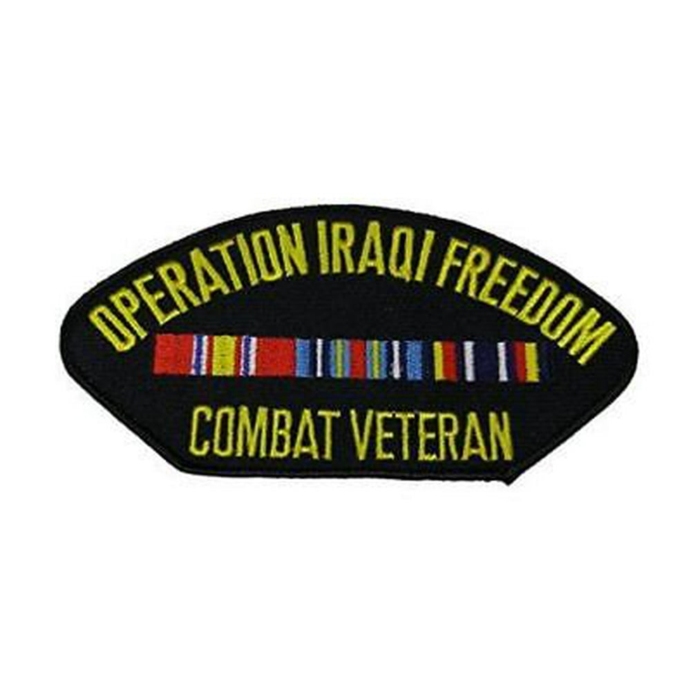 OPERATION IRAQI FREEDOM COMBAT VETERAN W/ RIBBONS PATCH OIF - Walmart ...