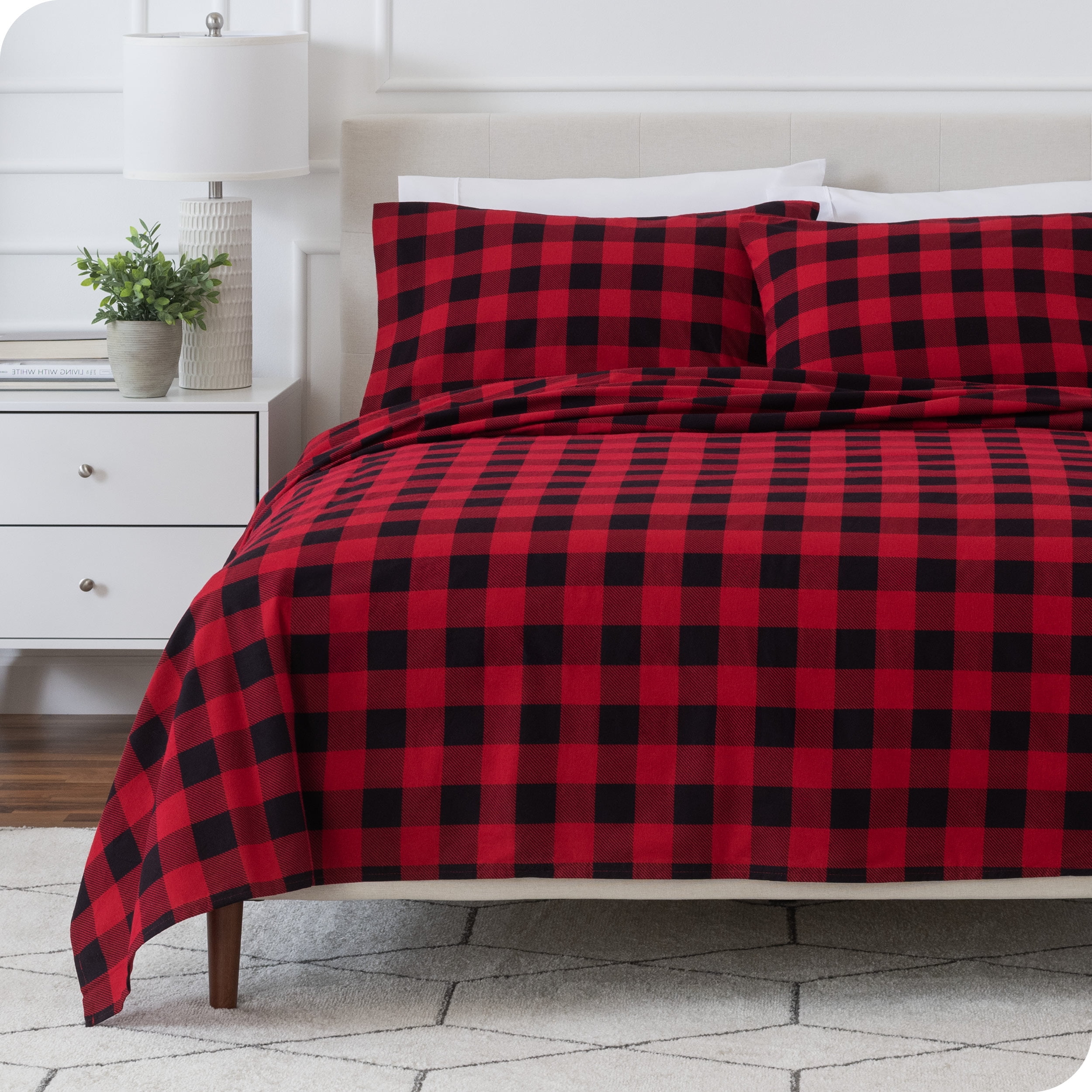 Bare Home Flannel Sheet Set - 100% Cotton - Deep Pocket - Twin XL ...