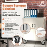 AOBABO Heavy Duty Metal Lockable Mobile Storage Cabinet for Home ...