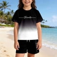 Baby Clothes for Girls Boys Summer City Alphabet Gradient Print Casual ...