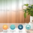 Bohemian Gradient Sage Green Sheer Curtains 39 Inch Long 2 Panels ...