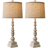Oneach Farmhouse Table Lamps Set of 2, 27.25 inches Resin Bedside Lamps ...