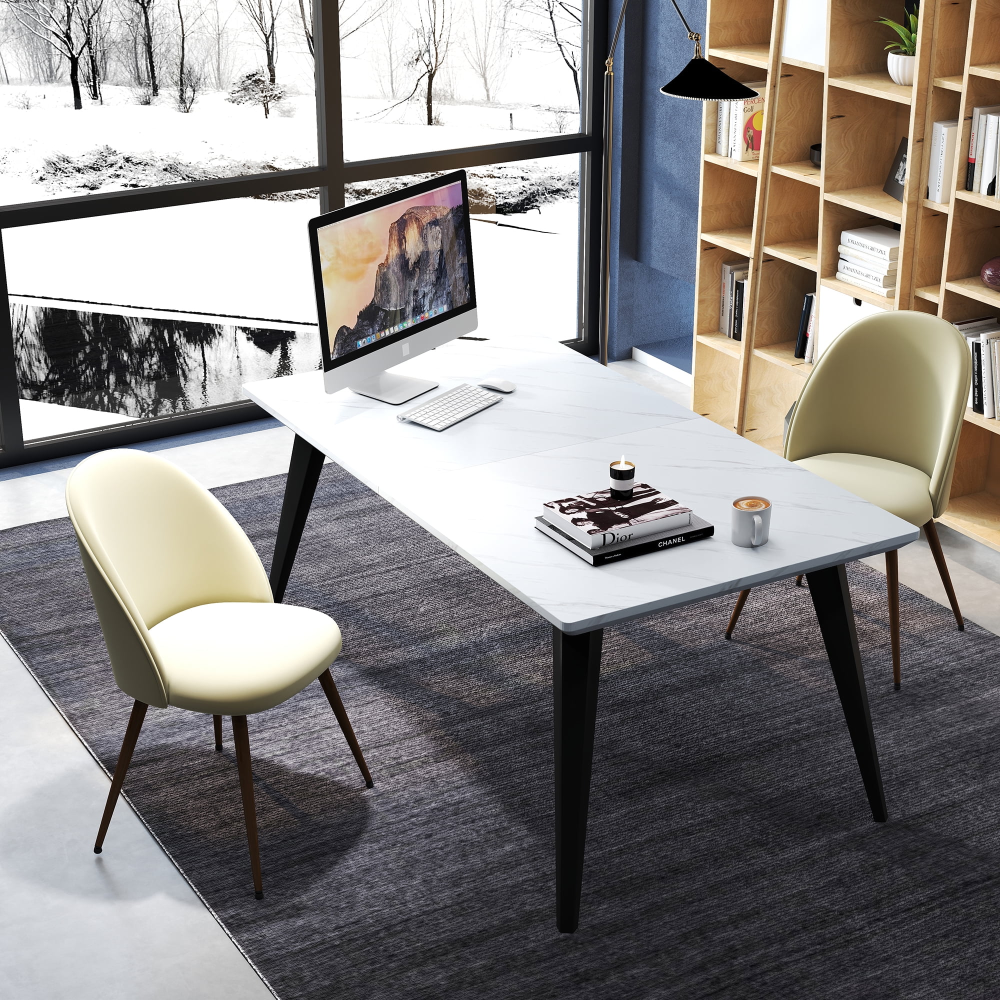 Click here for Homy Casa Set Of 2 Office Chairs With Upholstered... prices