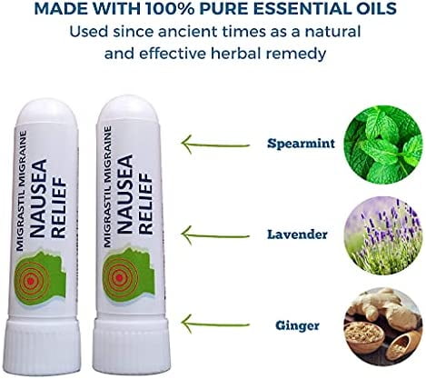 Buy Migrastil Nausea Relief Inhaler (Pack of 2) - Pocket Size Nausea ...