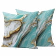 Abstract Marble Texture Ombre Waterproof Throw Pillow Covers Set of 2 ...