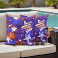 Abstract White Star Outdoor Pillow Covers Set of 2 Purple Orange Ink ...