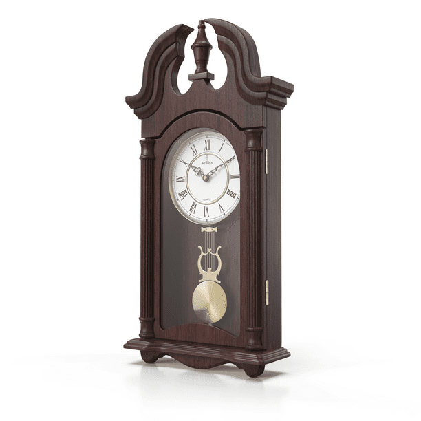 Pendulum Wall Clock, Silent Decorative Wood Pendulum Clock with ...