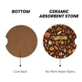 2pcs Ceramic Car Coasters Standard Size With Cork Base And Removal ...