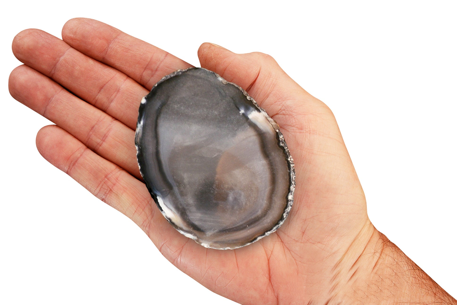 Kidz Rocks Agate Geode Slice 2 1/2" Raw Rock Mineral Specimen Brown ...