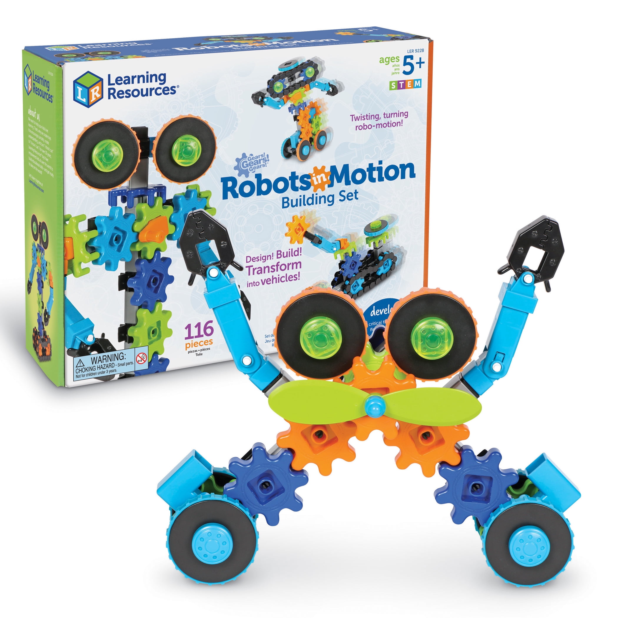 Learning Resources Gears Gears Gears Robots in Motion, 116 Pieces ...