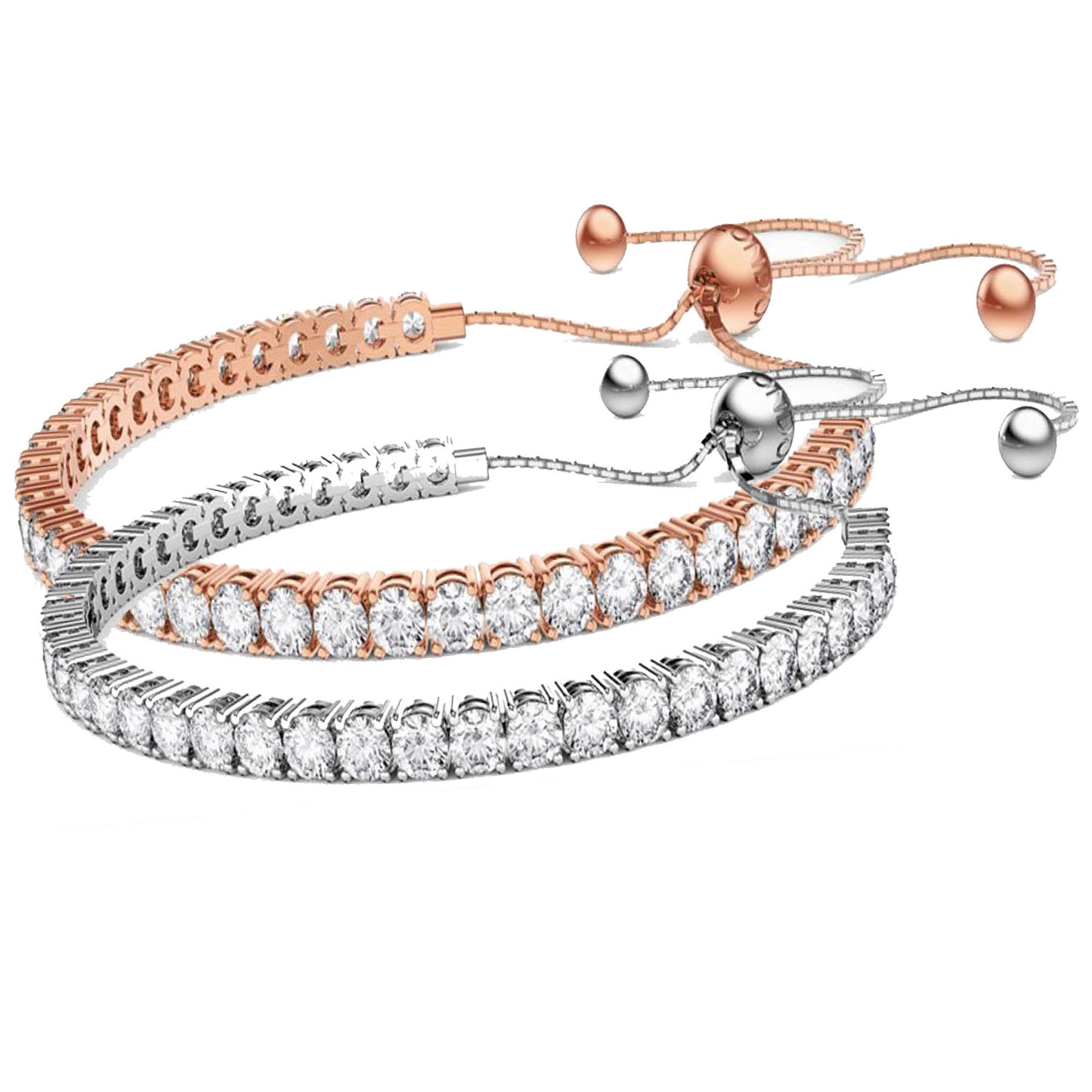 Click here for Paris Jewelry 24k Rose And White Gold Plated 6ct C... prices