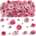 Burgundy Flowers Artificial, 1 in to 2 in Assorted Heads, Flowers for ...