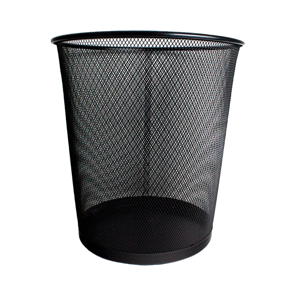 Cesto Para Basura Tipo Malla Redondo De Oficina Compacto Sablon 8055NE ...