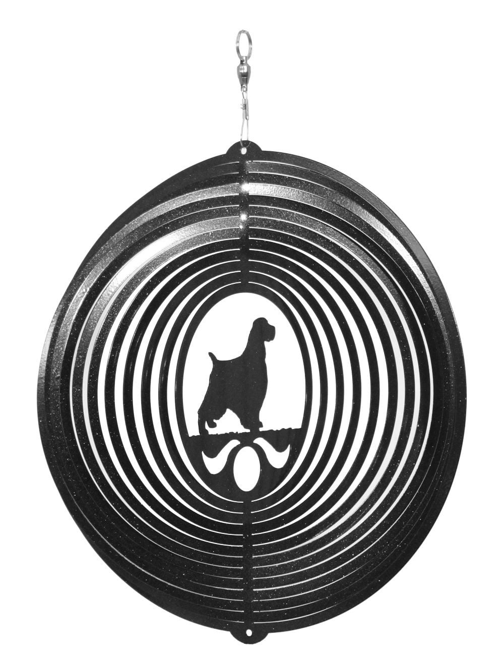 SWEN Products ENGLISH SPRINGER SPANIEL Dog Circle Swirly Metal Wind ...