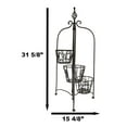 Vintage Rust Finish French Cottage Scroll Metal 3 Tiered Folding Plant ...